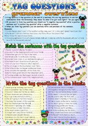 Tag Questions ESL Printable Worksheets and Exercises